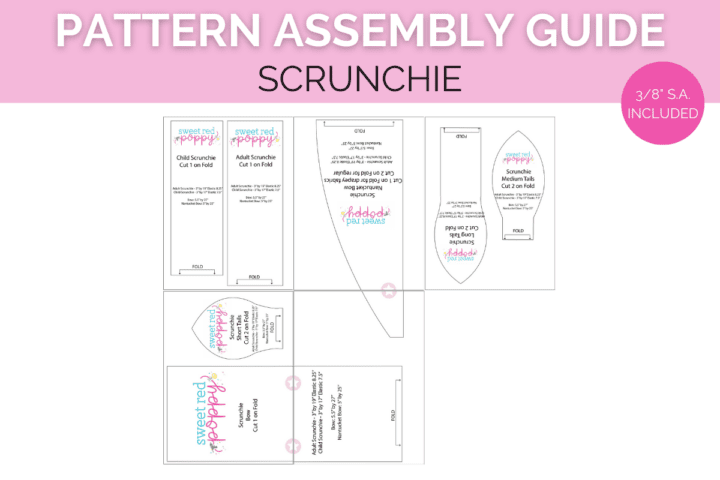 DIY How to Make A Scrunchie | Free Sewing Pattern - Sweet Red Poppy