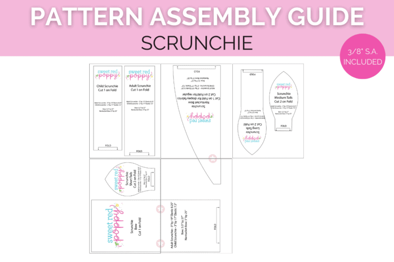 DIY How to Make A Scrunchie | Free Sewing Pattern - Sweet Red Poppy