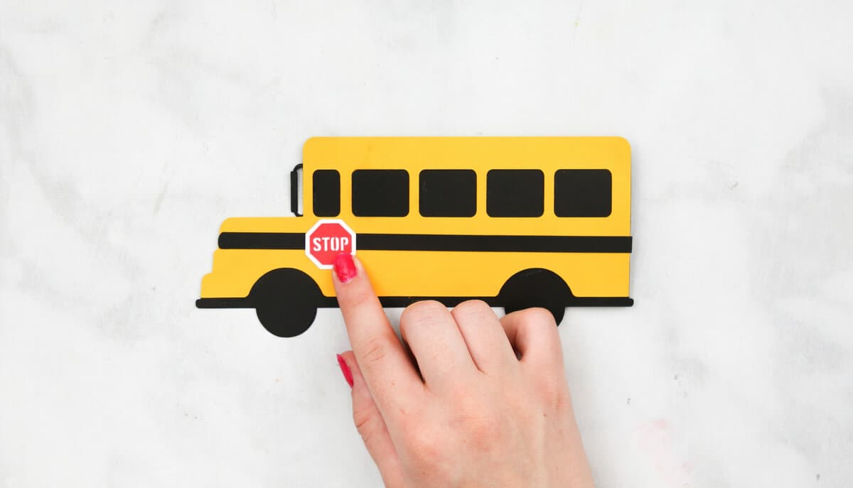 Back-To-School Paper Bus Gift Card Holder - Sweet Red Poppy
