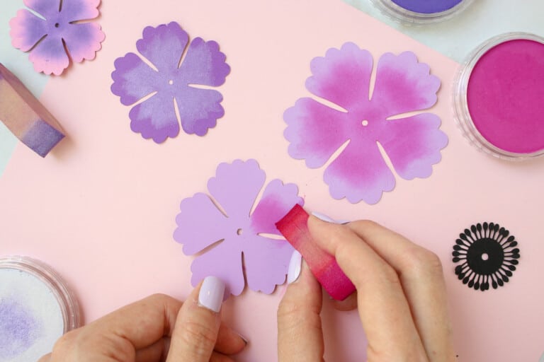 DIY Paper Anemone Flower Template - Sweet Red Poppy