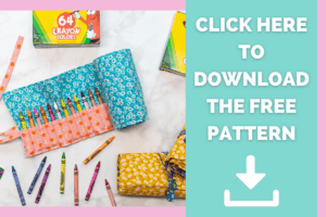 Pencil Roll Sewing Pattern for Colored Pencils or Crayons - Sweet Red Poppy