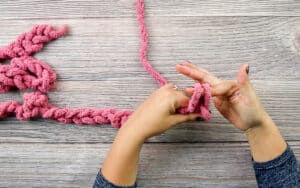 Finger Crochet Blanket - Sweet Red Poppy