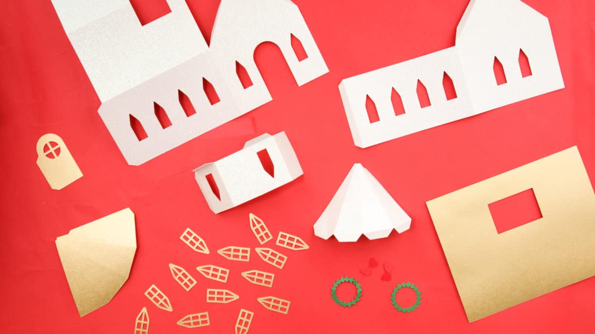 Christmas Paper Church - Sweet Red Poppy