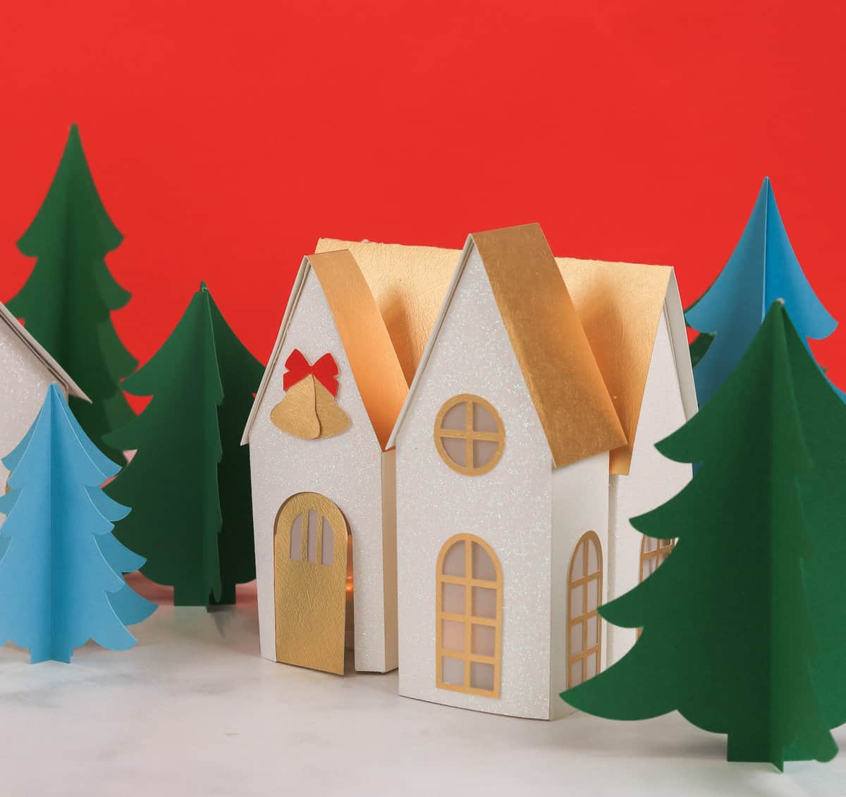 Paper Christmas House - Sweet Red Poppy