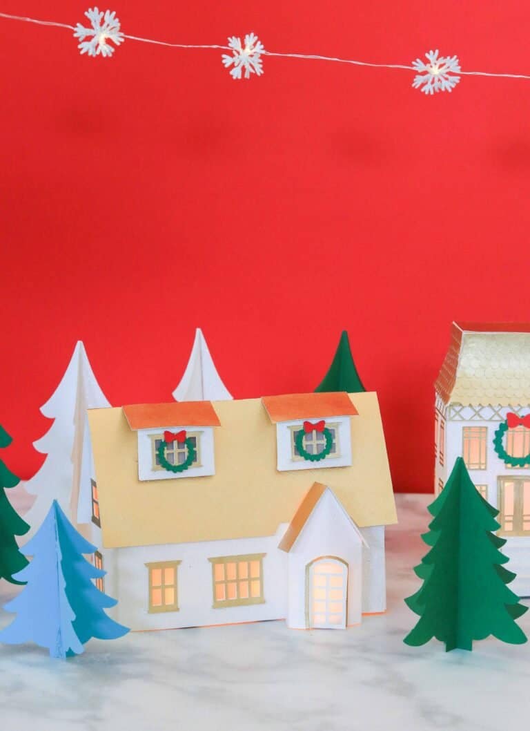 Paper Christmas Village Free Template - Sweet Red Poppy