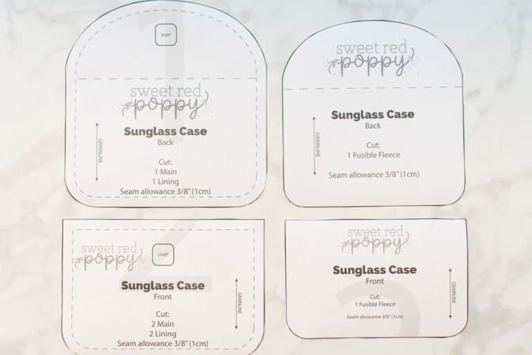 DIY Glasses Case | Free Sewing Pattern - Sweet Red Poppy