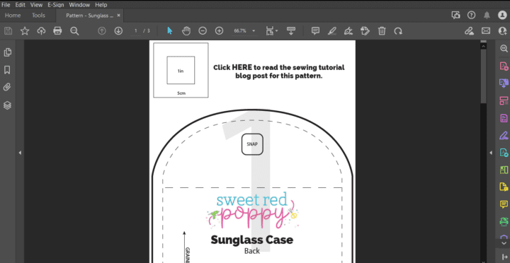 DIY Glasses Case | Free Sewing Pattern - Sweet Red Poppy