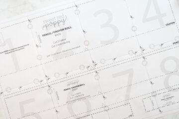 Pencil Roll Sewing Pattern for Colored Pencils or Crayons - Sweet Red Poppy