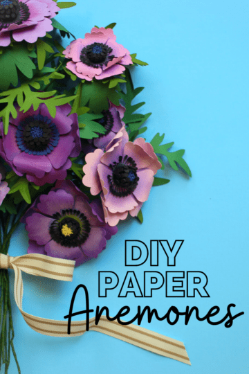 DIY Paper Anemone Flower Template - Sweet Red Poppy