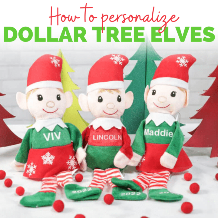 Make Dollar Tree Christmas Elves Personalized - Sweet Red Poppy