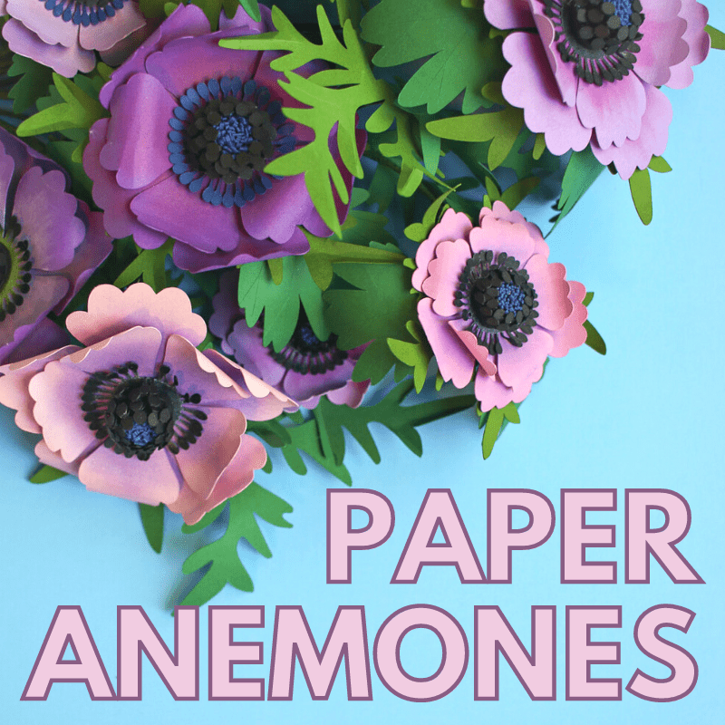 DIY Paper Anemone Flower Template - Sweet Red Poppy