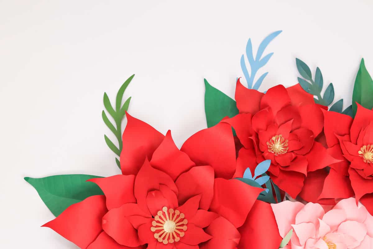 Poinsettia Paper Flower - Sweet Red Poppy