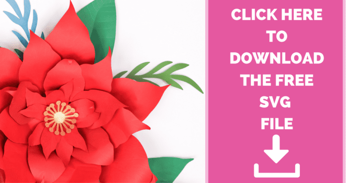 Poinsettia Paper Flower - Sweet Red Poppy