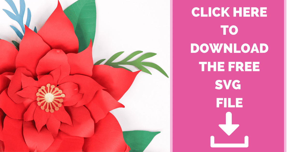 Poinsettia Paper Flower - Sweet Red Poppy