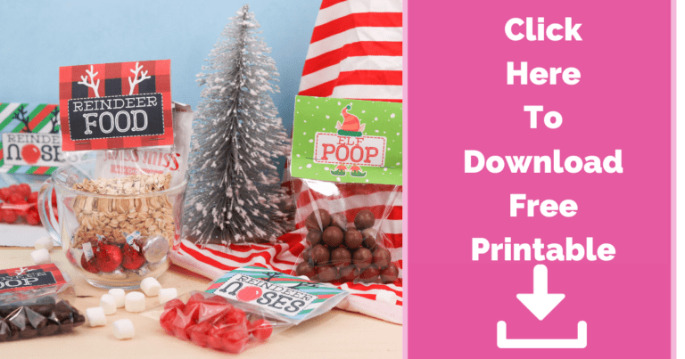 Christmas Treat Printable Bag Topper - Sweet Red Poppy