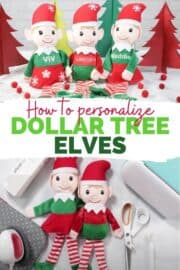 Make Dollar Tree Christmas Elves Personalized - Sweet Red Poppy