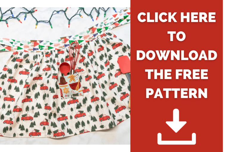 Free Apron Pattern | How to Sew a Half Apron - Sweet Red Poppy