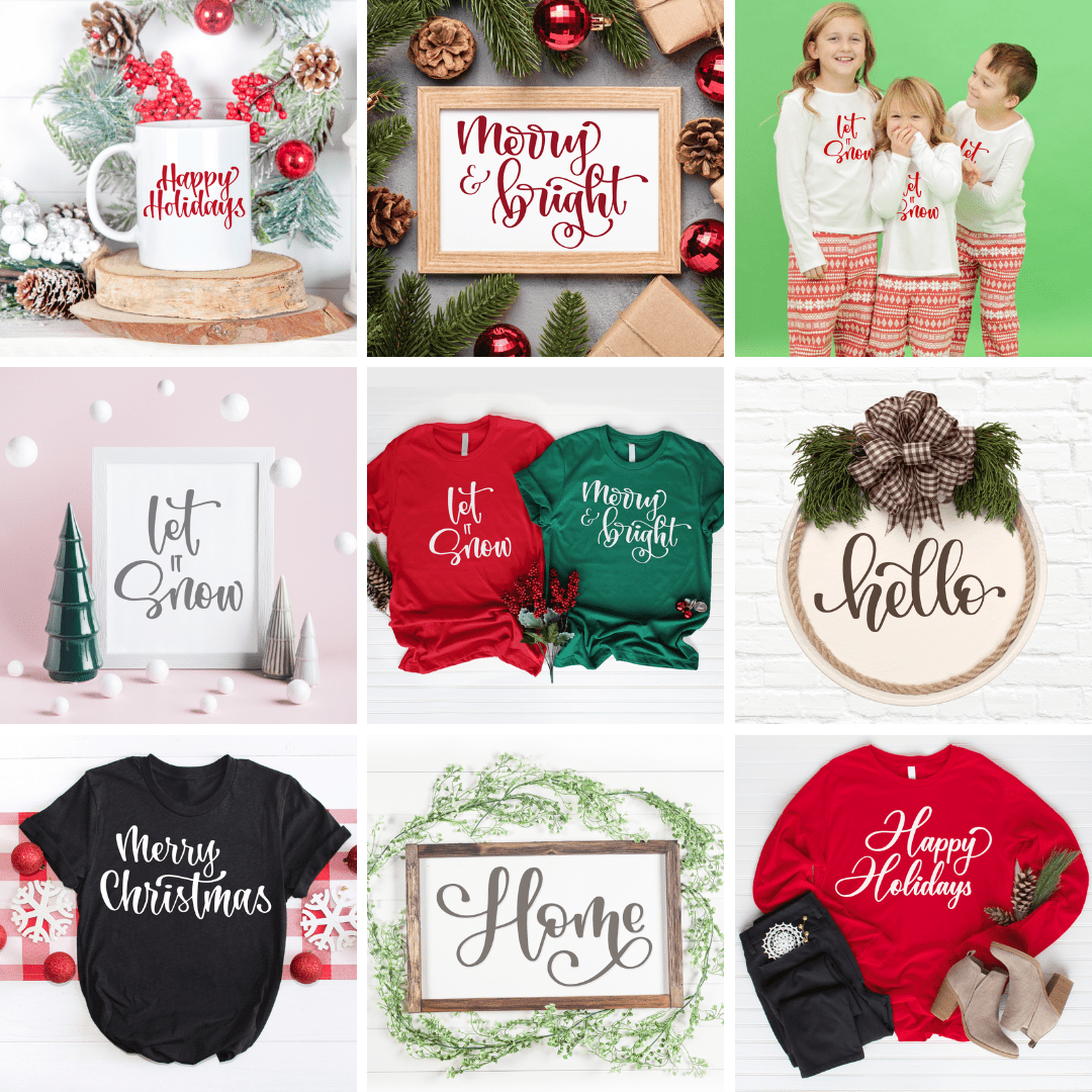 Christmas Pajamas Personalized with Hand Lettered Christmas SVG Cut ...