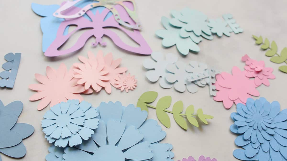 Layered Paper Flower Shadow Box - Sweet Red Poppy