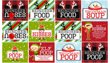 Christmas Treat Printable Bag Topper - Sweet Red Poppy