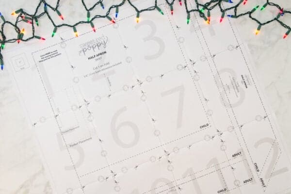 Free Apron Pattern | How to Sew a Half Apron - Sweet Red Poppy