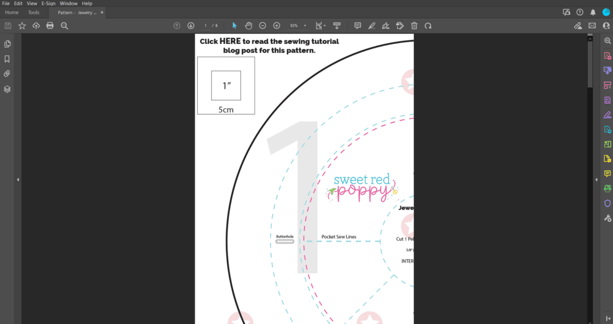 Easy DIY Travel Jewelry Organizer Sewing Pattern - Sweet Red Poppy