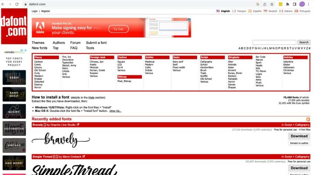 Where to Find Fonts Online - Sweet Red Poppy