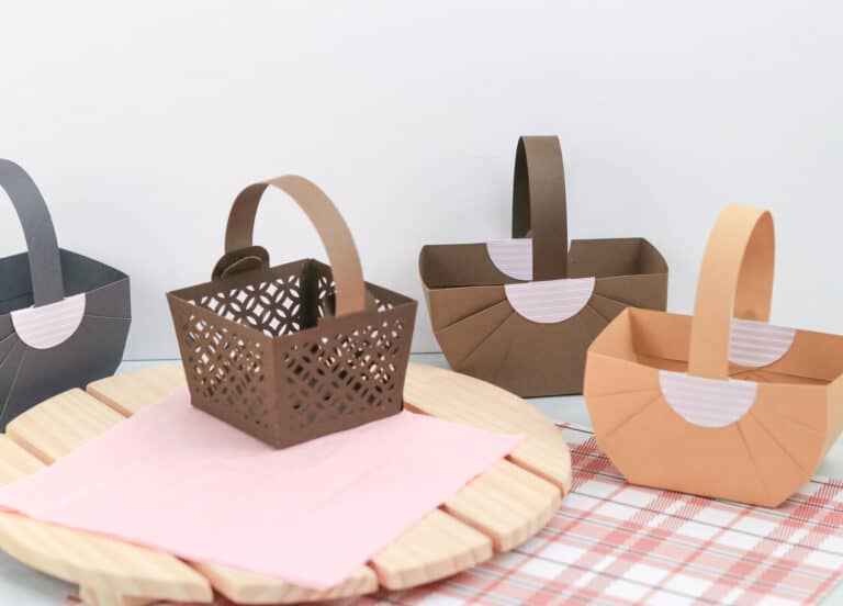 3D Easter Basket SVG Cut Files - Sweet Red Poppy