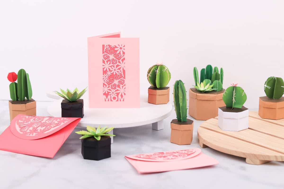 DIY Layered Butterfly and Flower Mother's Day Card Template - Sweet Red ...