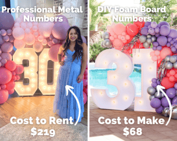 How to Make Giant Marquee Numbers with Foam Boards - Sweet Red Poppy