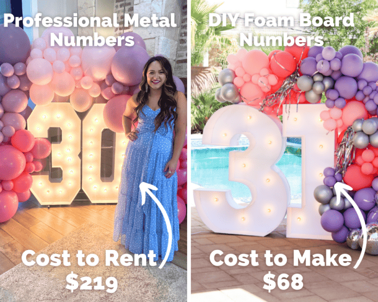 How to Make Giant Marquee Numbers with Foam Boards - Sweet Red Poppy