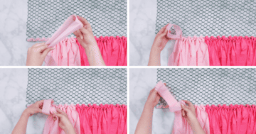 DIY Tablecloth Party Backdrop - Sweet Red Poppy