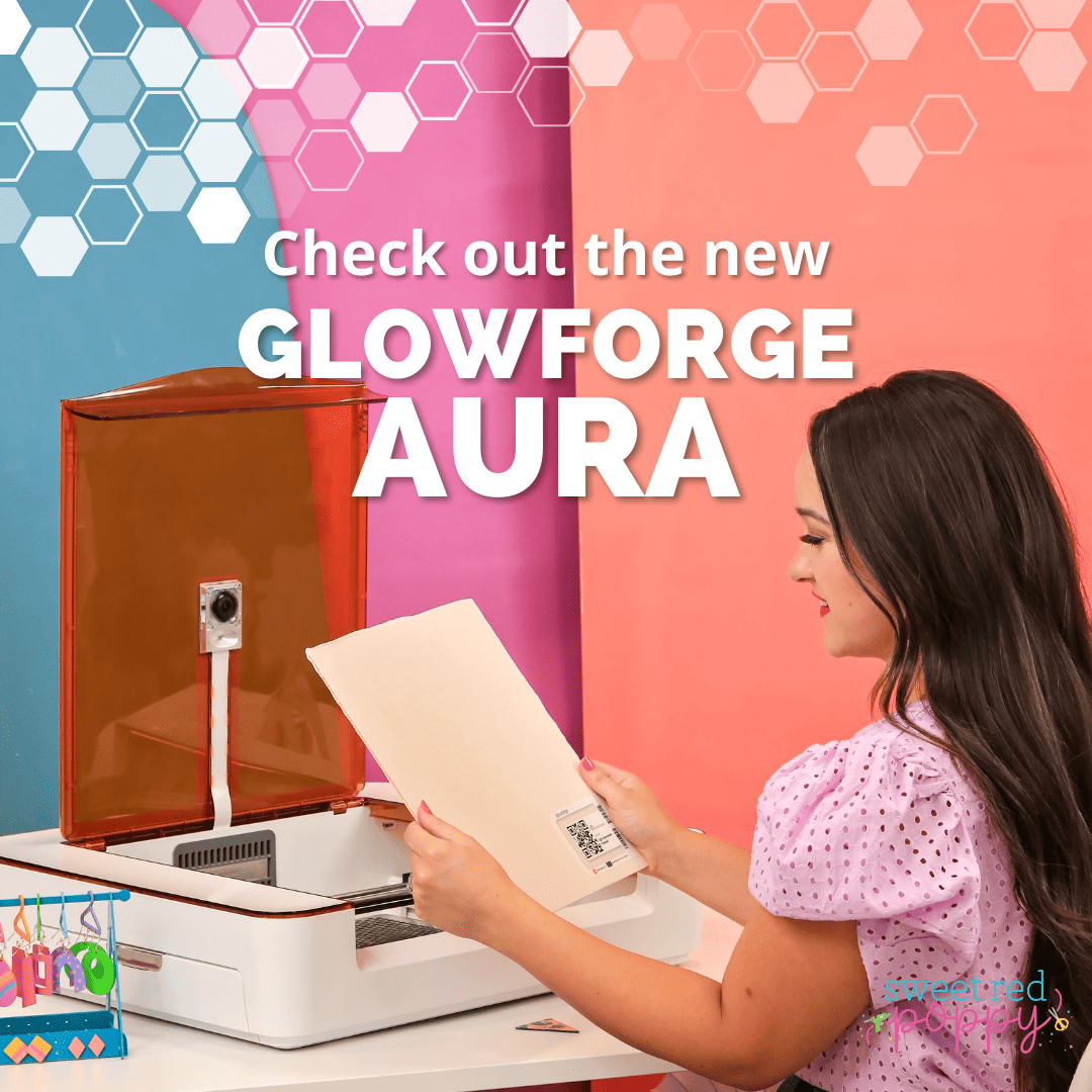 NEW Glowforge® Aura Laser Cutter - Sweet Red Poppy