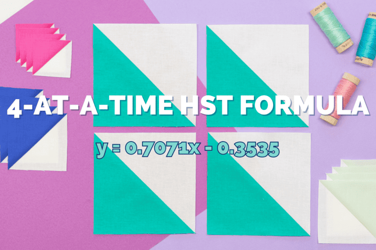 How to Sew a Half Square Triangle - Four at a Time - Sweet Red Poppy