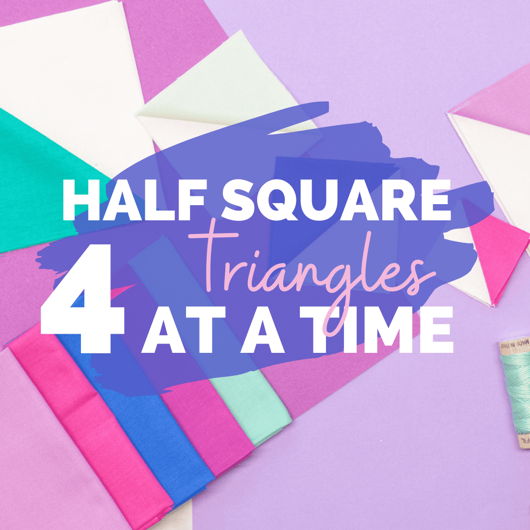How to Sew a Half Square Triangle - Four at a Time - Sweet Red Poppy