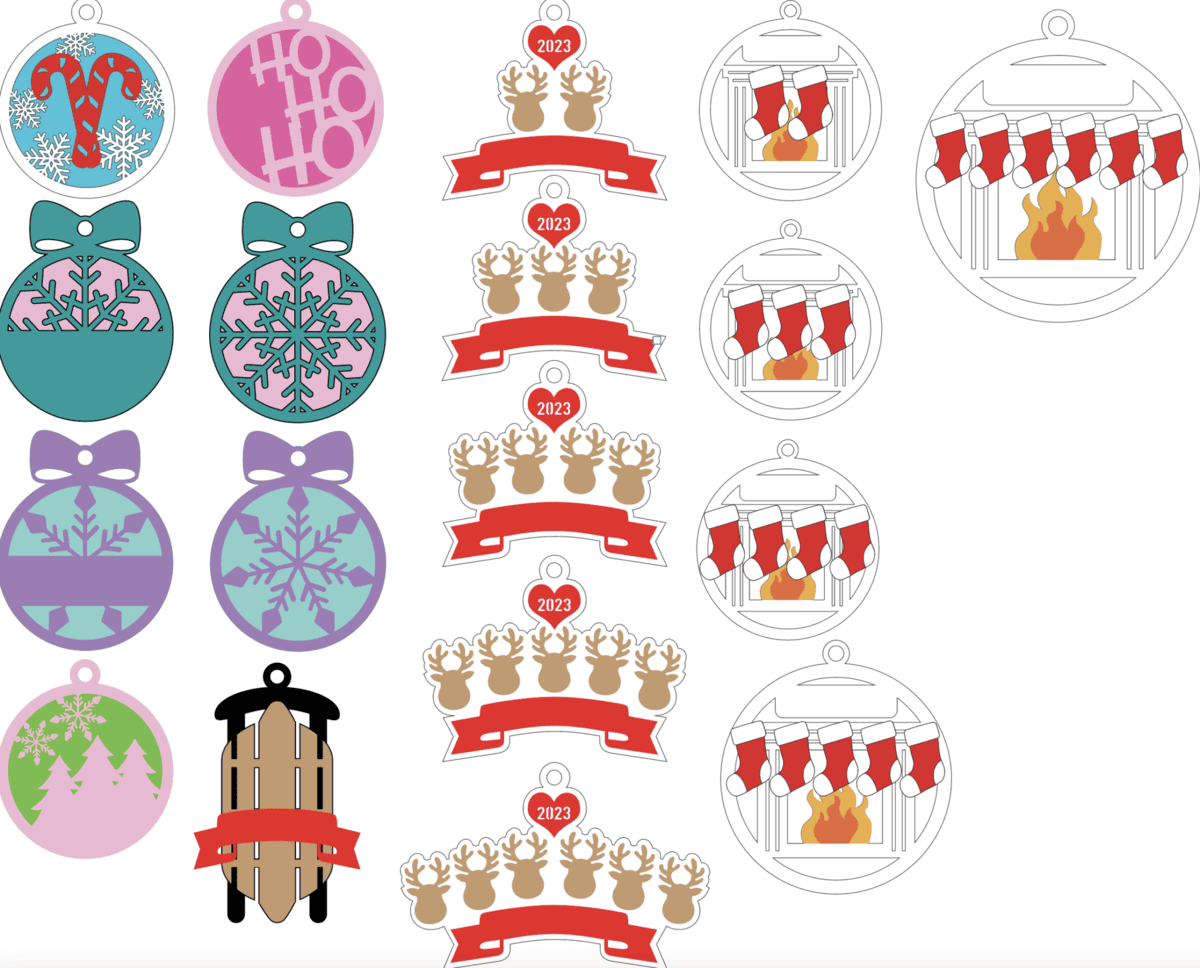 Personalized Family Christmas Ornament SVG Files - Sweet Red Poppy