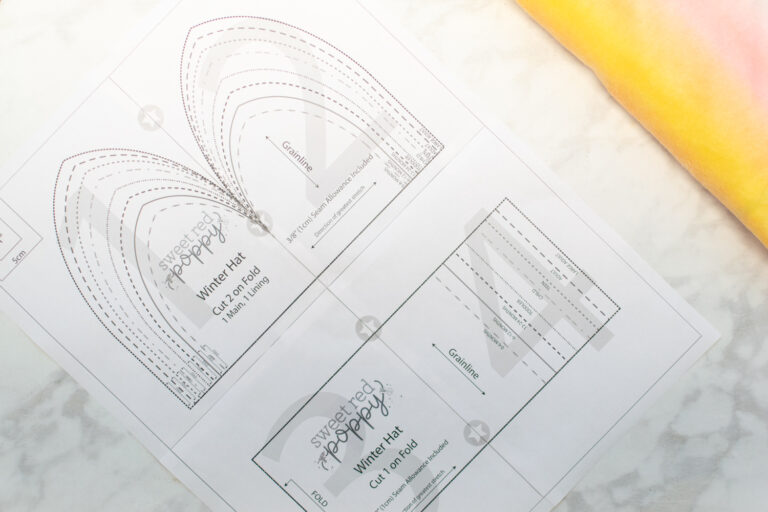 Cozy Fleece Hat Pattern and Sewing Tutorial - Sweet Red Poppy