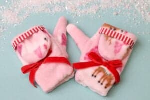 How to Make Fleece Mittens - Fleece Mittens Pattern - Sweet Red Poppy