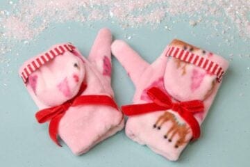 How to Make Fleece Mittens - Fleece Mittens Pattern - Sweet Red Poppy