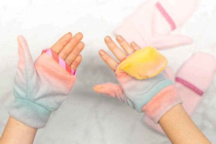 How to Make Fleece Mittens - Fleece Mittens Pattern - Sweet Red Poppy