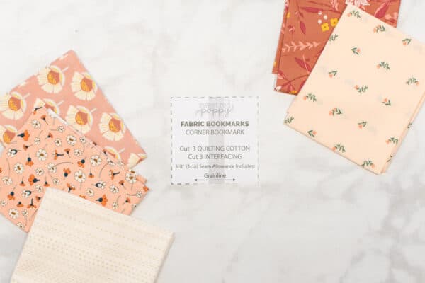 DIY Fabric Bookmarks - Two Free Patterns - Sweet Red Poppy
