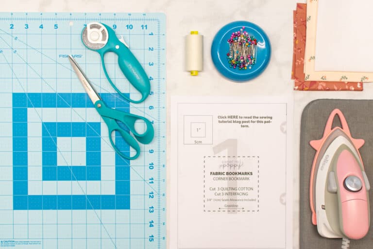 DIY Fabric Bookmarks - Two Free Patterns - Sweet Red Poppy