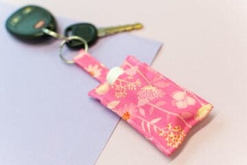 Keychain Chapstick Holder Pattern - Sweet Red Poppy
