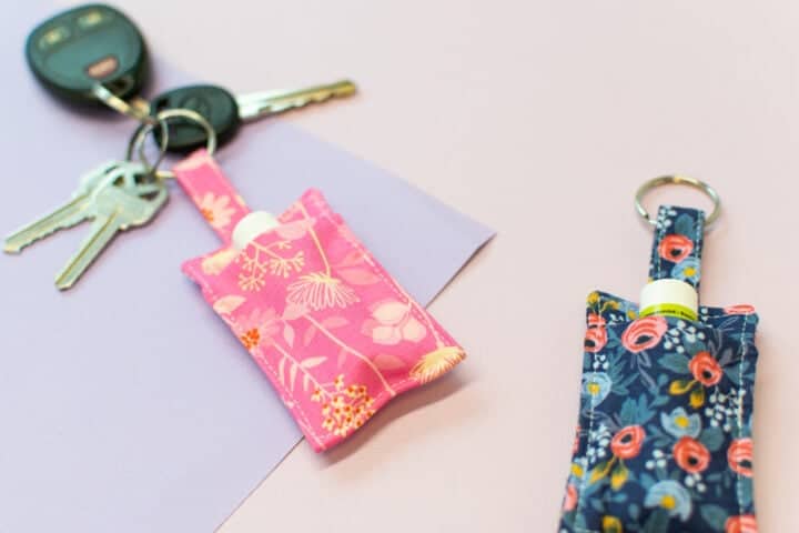 Keychain Chapstick Holder Pattern - Sweet Red Poppy