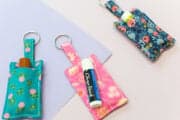 Keychain Chapstick Holder Pattern - Sweet Red Poppy