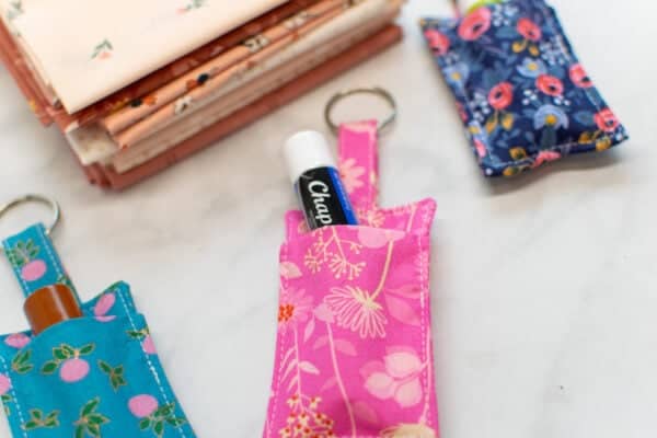 Keychain Chapstick Holder Pattern - Sweet Red Poppy