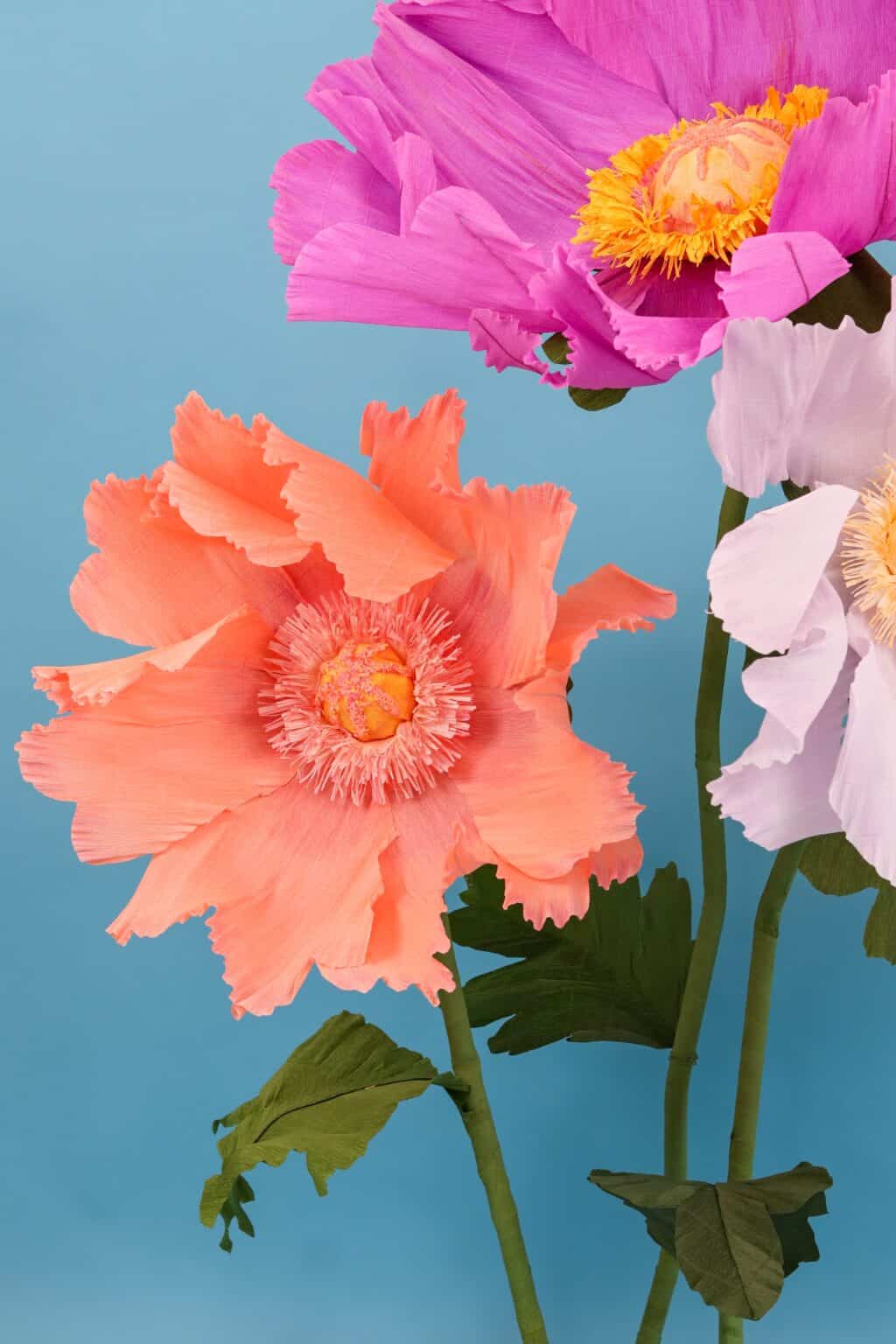 How to Make Giant Crepe Paper Poppy Flowers - Sweet Red Poppy