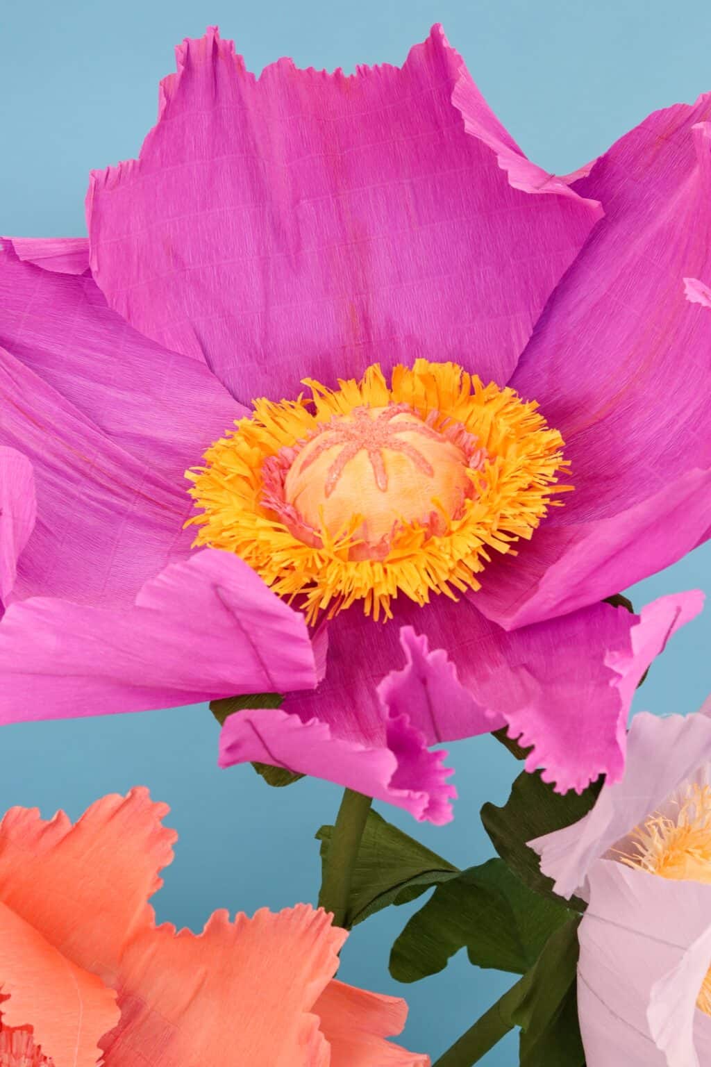 How to Make Giant Crepe Paper Poppy Flowers - Sweet Red Poppy