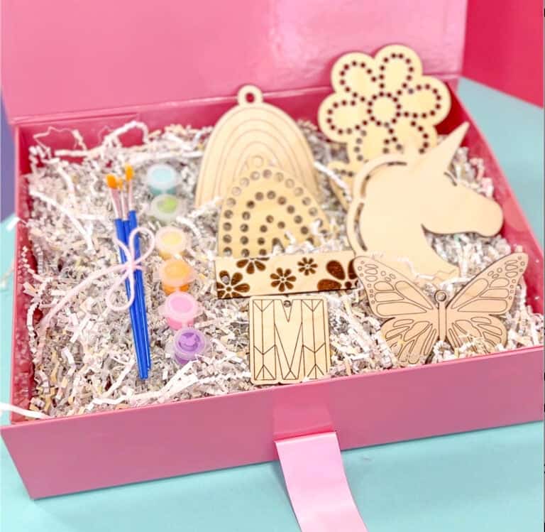 DIY Glowforge Wooden Crafts Kit for Kids - Sweet Red Poppy