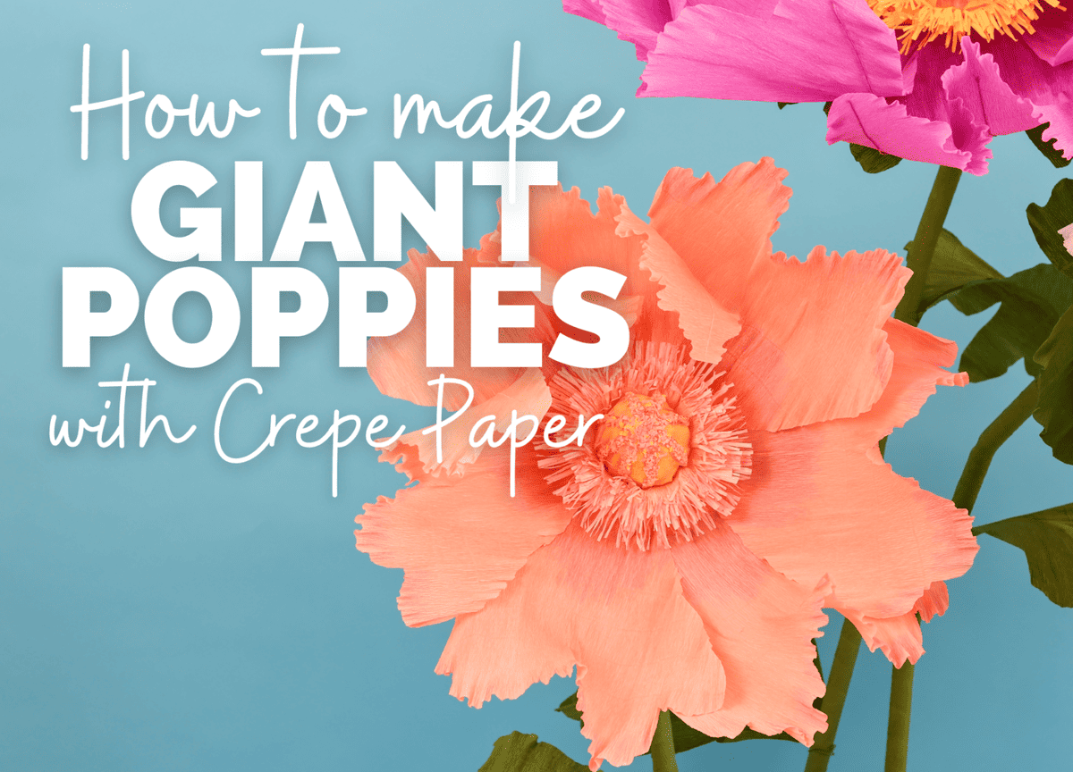 How to Make Giant Crepe Paper Poppy Flowers - Sweet Red Poppy